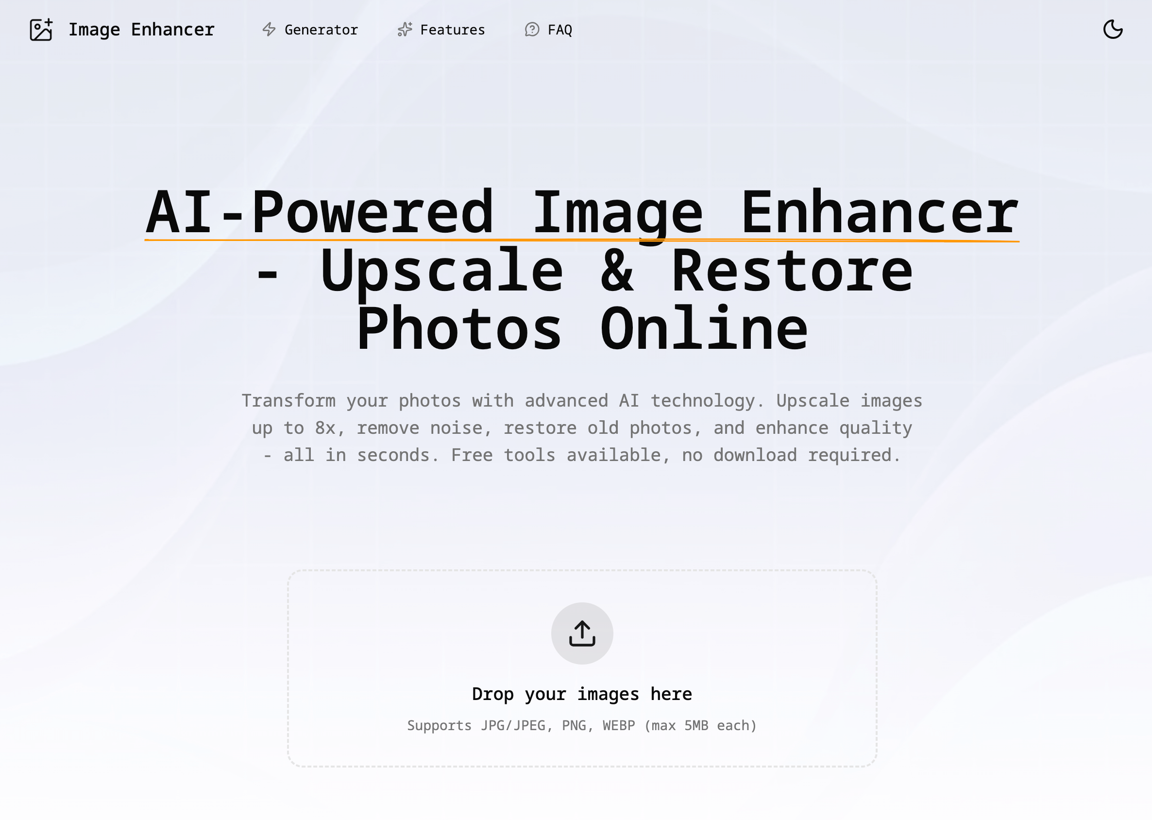 AI Image Enhancer Free Online - Upscale & Restore Photos
